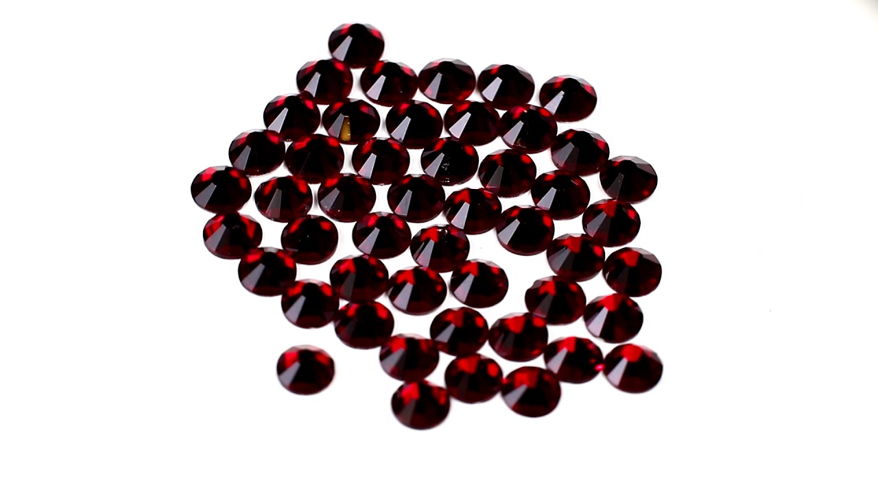 SS16 Flat Back Dark Siam Color Non-Hotfix Rhinestone - YouTube