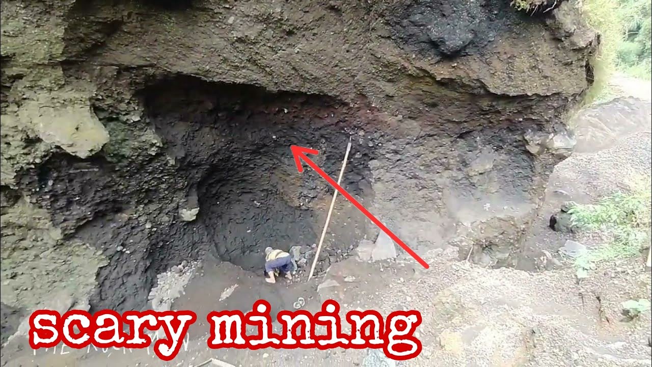 dangerous..!!! mining sand in a place like this - YouTube