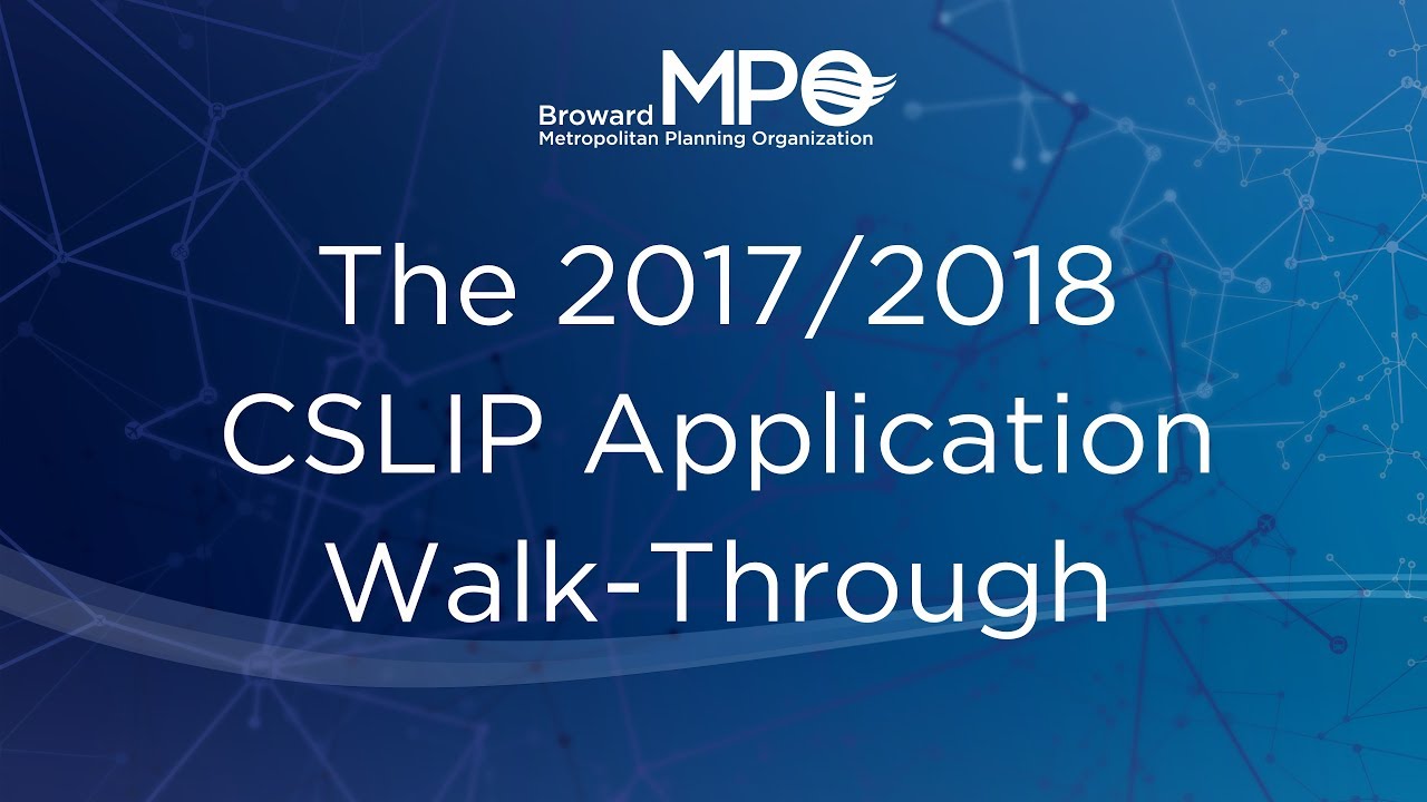The 2017/2018 CSLIP Application Walk-Through - YouTube