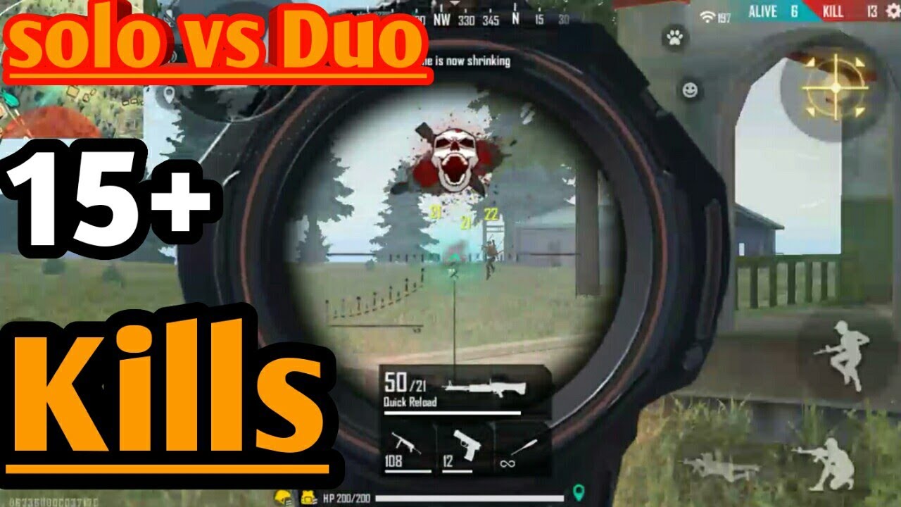 Solo vs Duo gameplay in Garena free fire. - YouTube