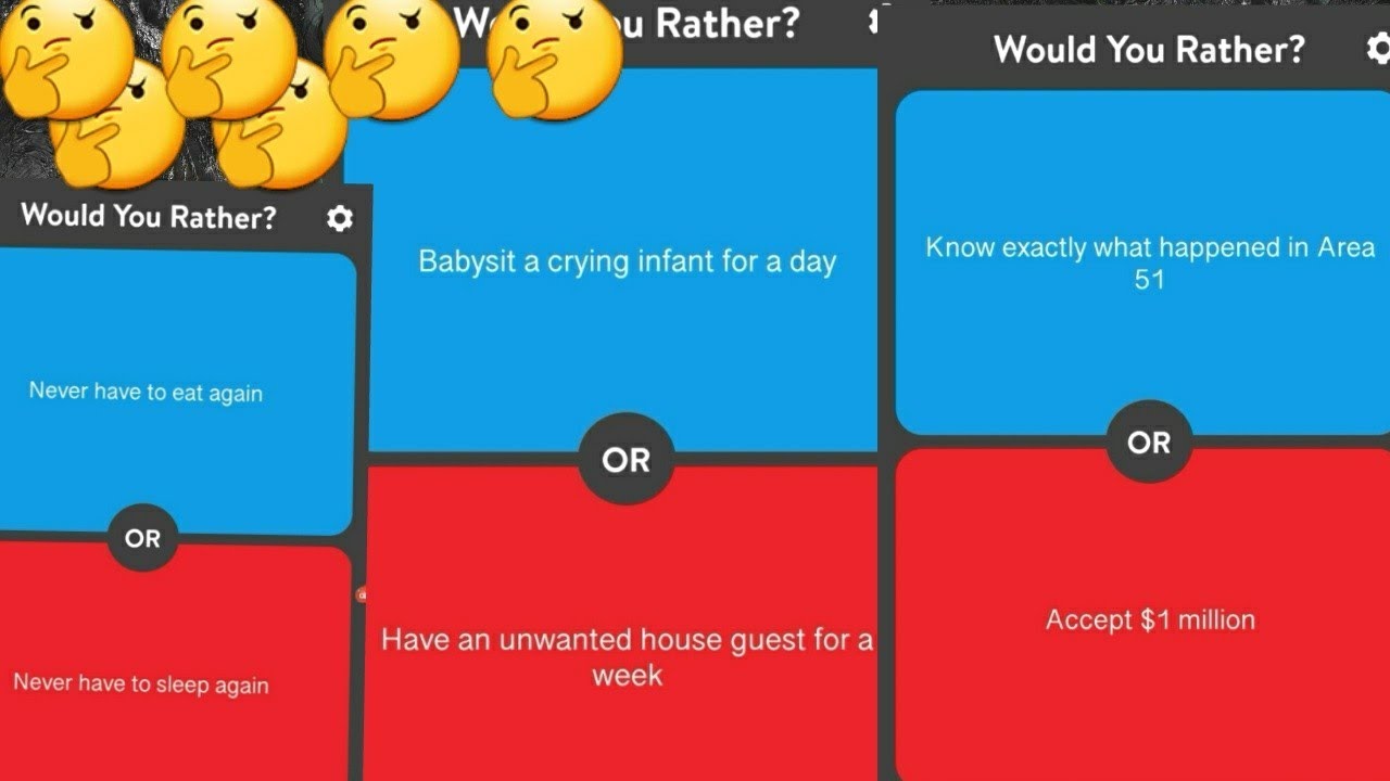 MAKING HARD CHOICES WOULD YOU RATHER 1 YouTube making-hard-choices-would-you-rather-1-youtube