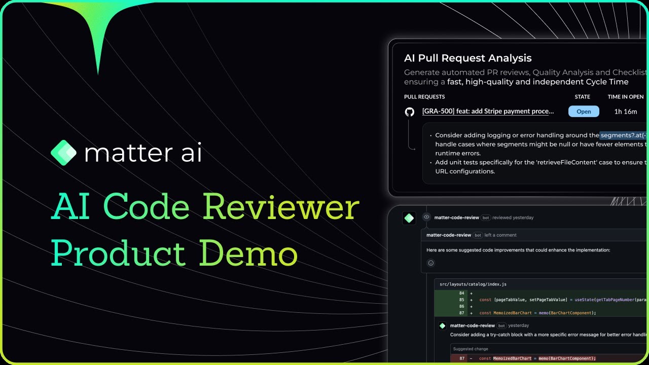 Matter AI Code Reviewer Product Demo - YouTube