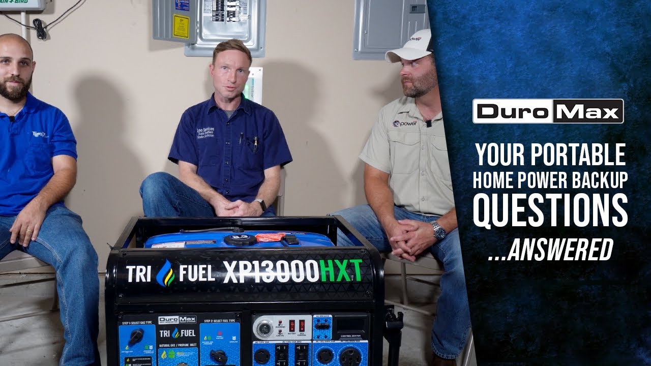 DuroMax Portable Home Power Backup Generator Questions Answered Pt. 1 ...