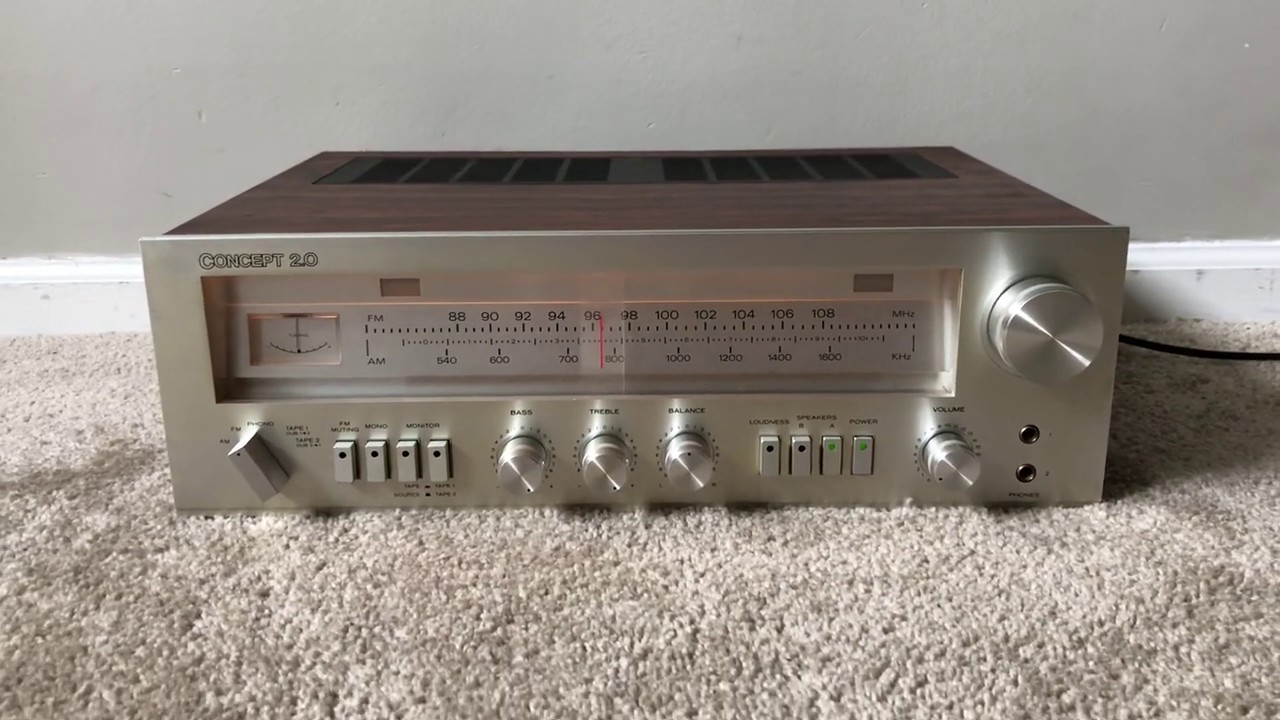 Concept 2.0 Vintage Home Stereo Audio AM FM Receiver - YouTube