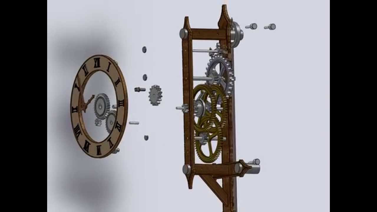Wooden Clock Model - YouTube