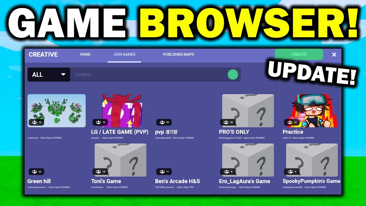 *NEW* GAME BROWSER UPDATE!! | Roblox BedWars - YouTube