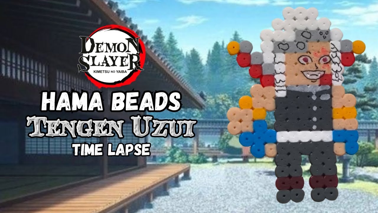Tengen Uzui Hama Beads Demon Slayer 🔊 Pixel Art Time Lapse - YouTube