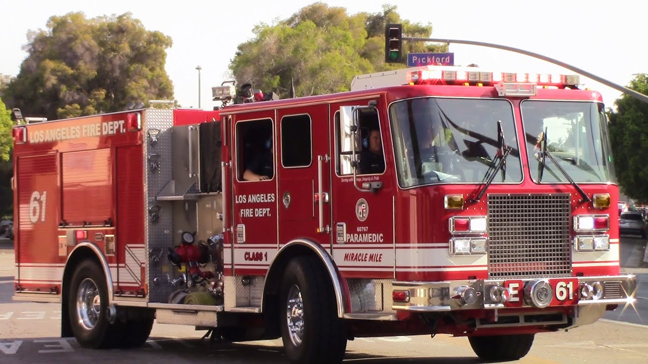 LAFD Engine 61 Responding from Station 58 - YouTube