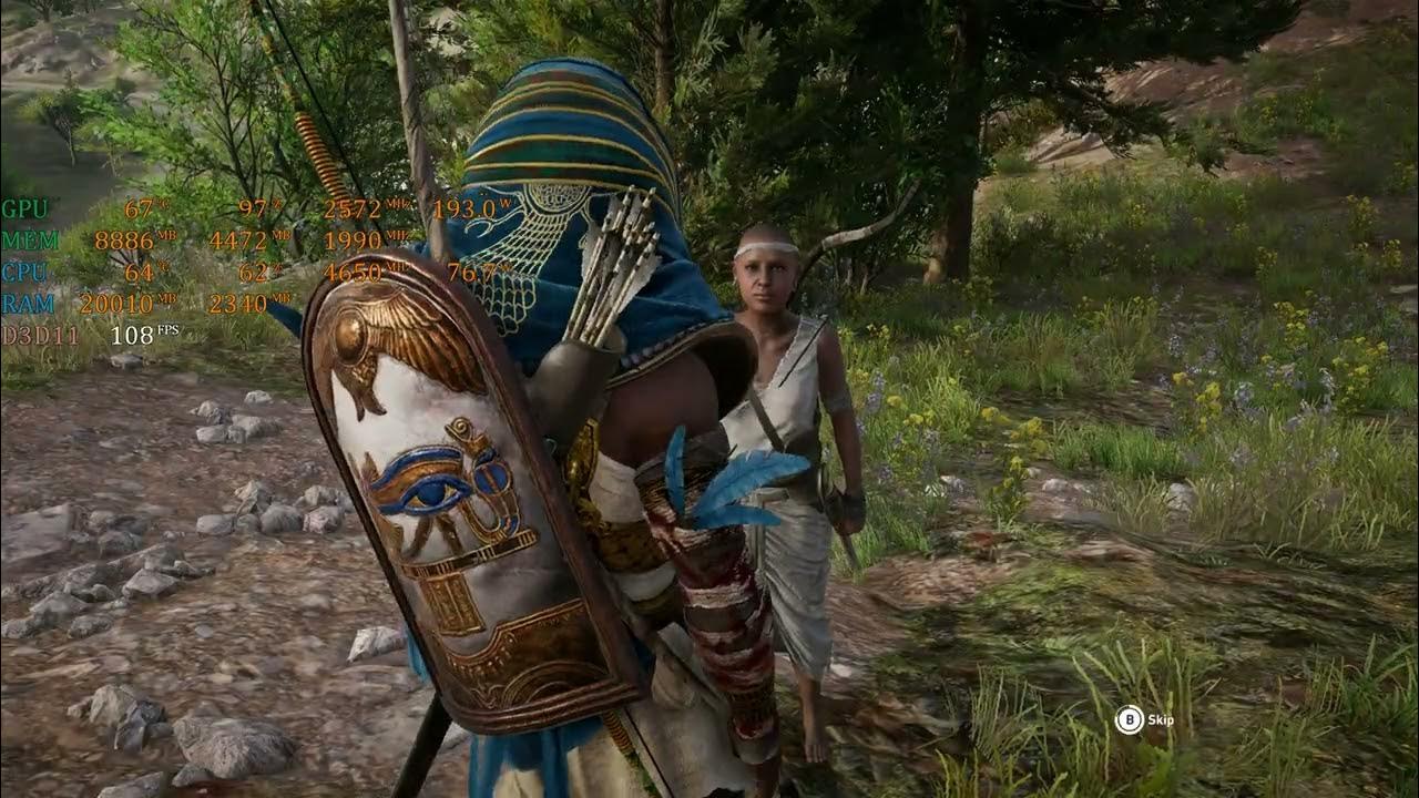 Assassin's Creed Origins 4K Ultra High Settings Ryzen 5600X RX 6700 XT Using Radeon Super ...