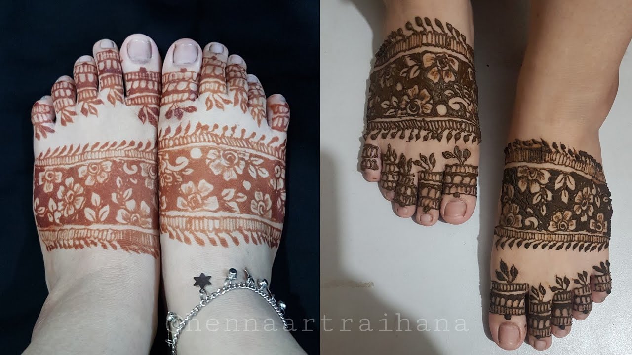 Beautiful Feet Mehndi Design 2021 / Traditional Leg Mehndi Design ...