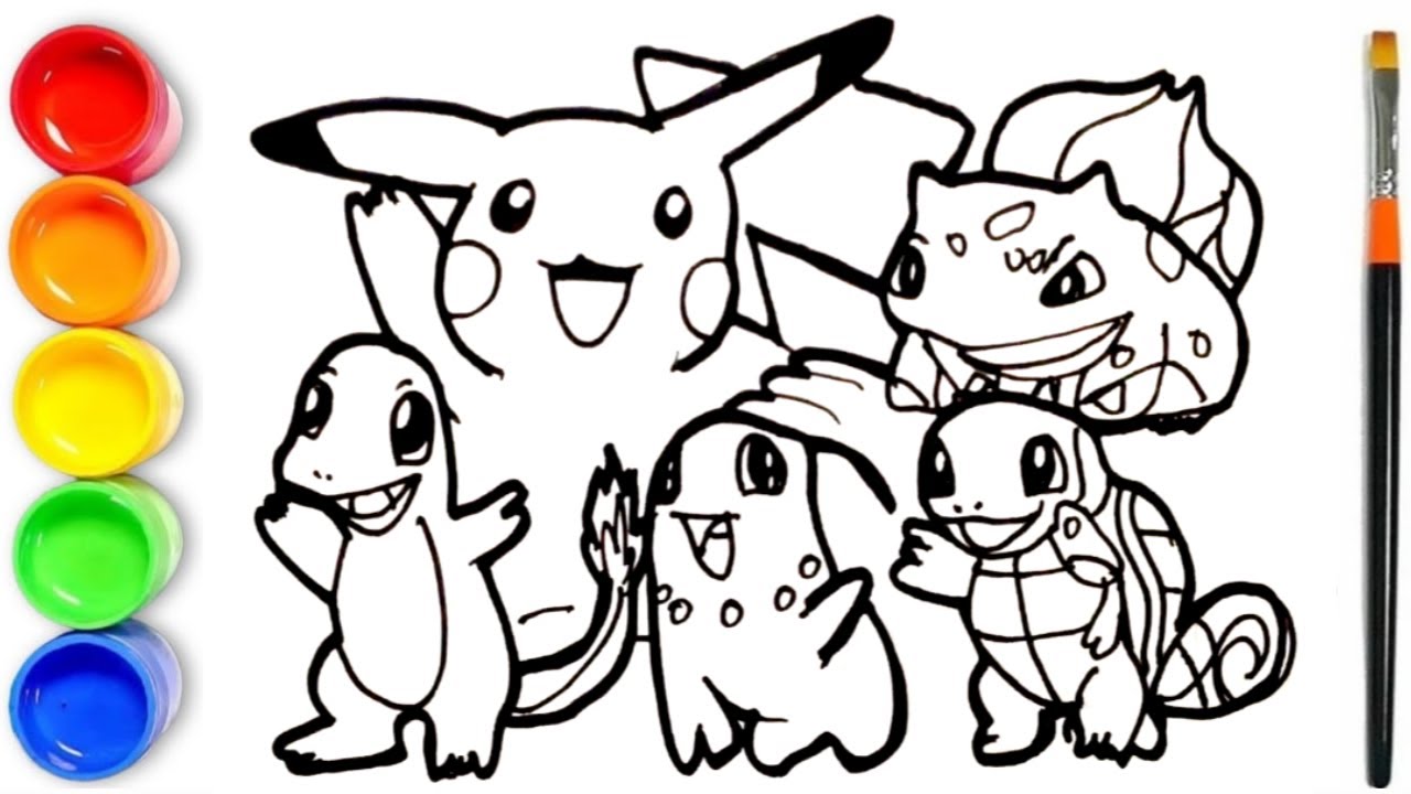 How to draw Pokemons | How to draw Pokemon Characters, Drawing Pikachu ...