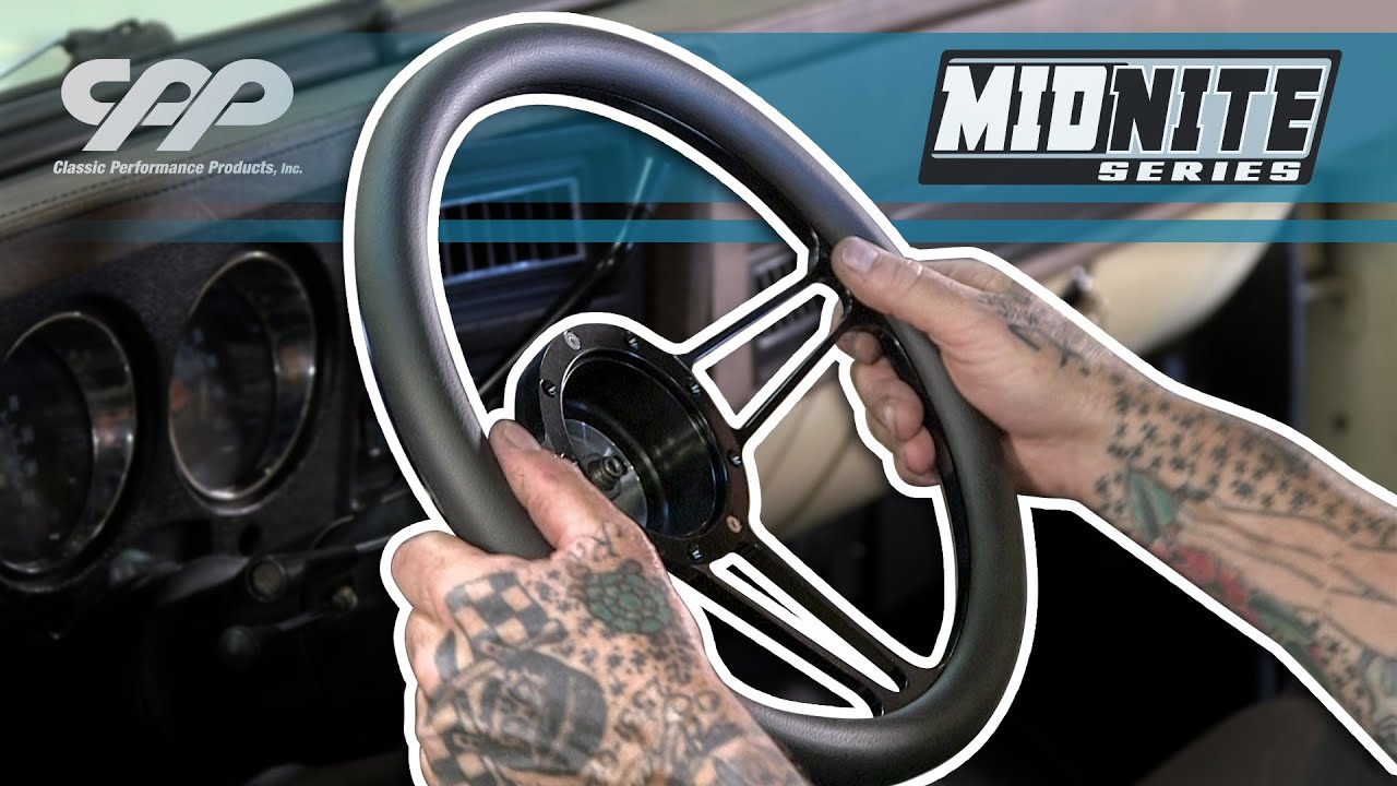 Installing CPP MidNite Series Billet Steering Wheel on a 1979 C10 - YouTube