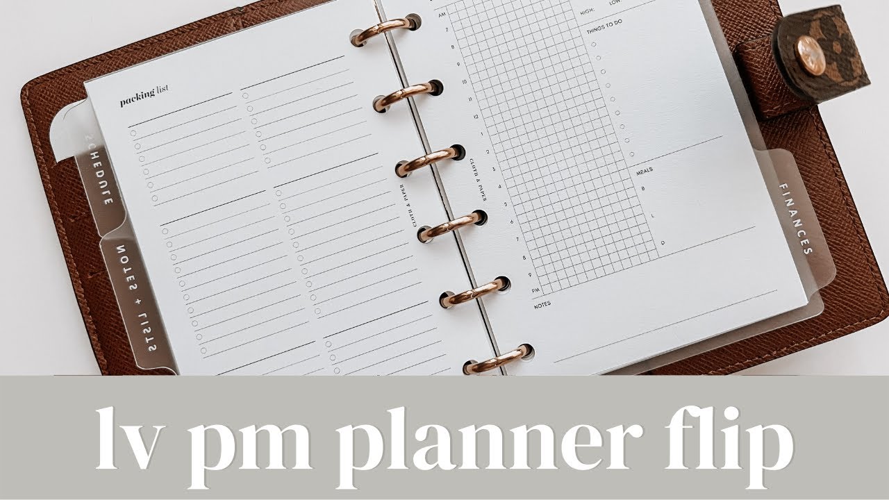 Planner Flip: Louis Vuitton PM Agenda | On The Go & Travel Planner ...