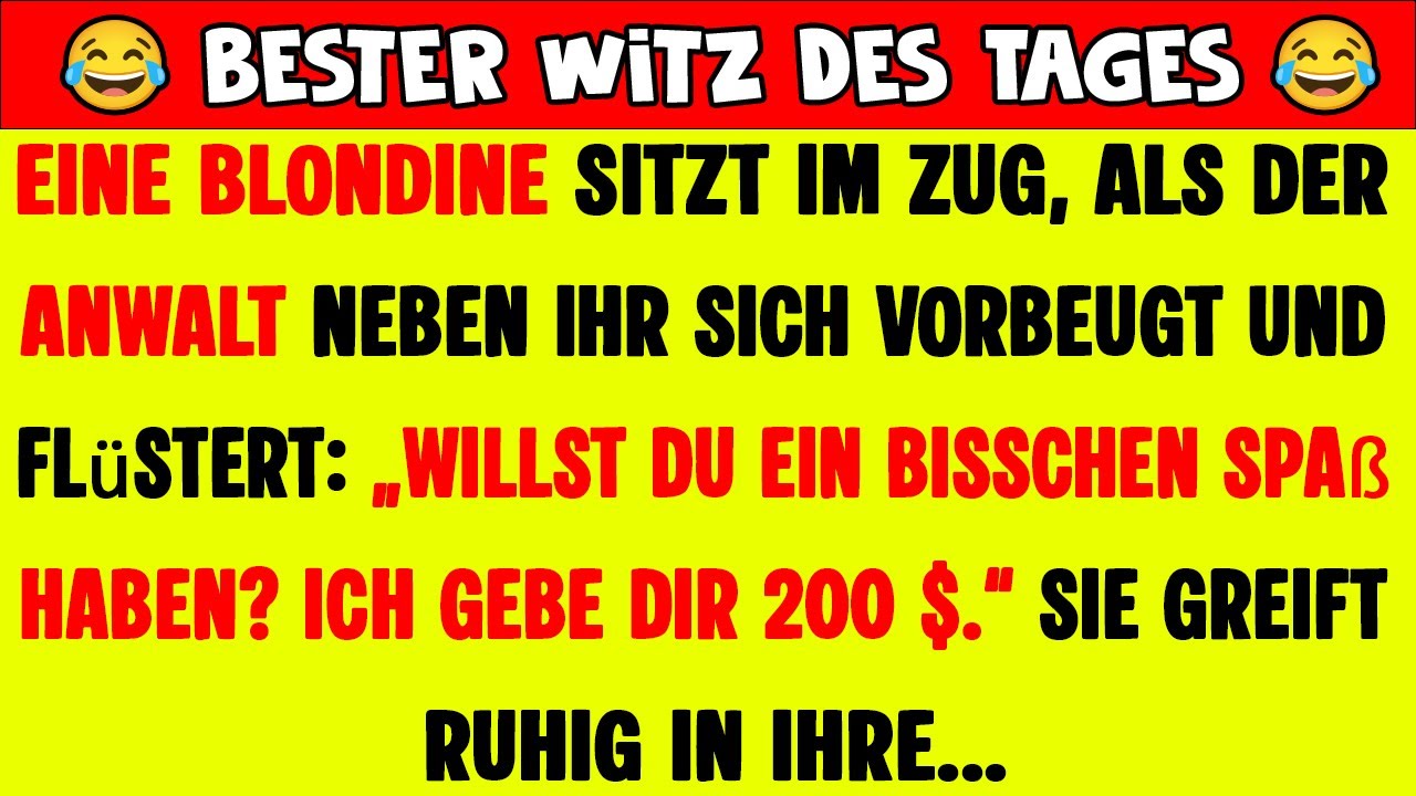 😂 Lachflash garantiert! Blondine & Anwalt – Witz des Tages - YouTube