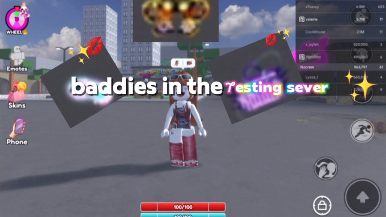 Playing baddies in the testing sever 💋 - YouTube