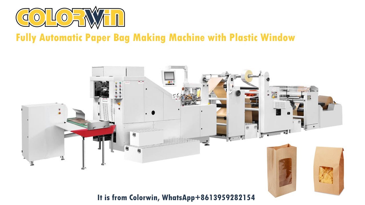 Paper Bag Machine - Fully Automatic Paper Bag Making Machine With ...