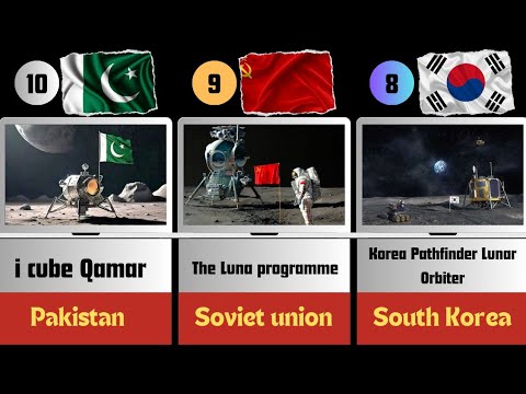 Top 10 MOON MISSION countries - YouTube