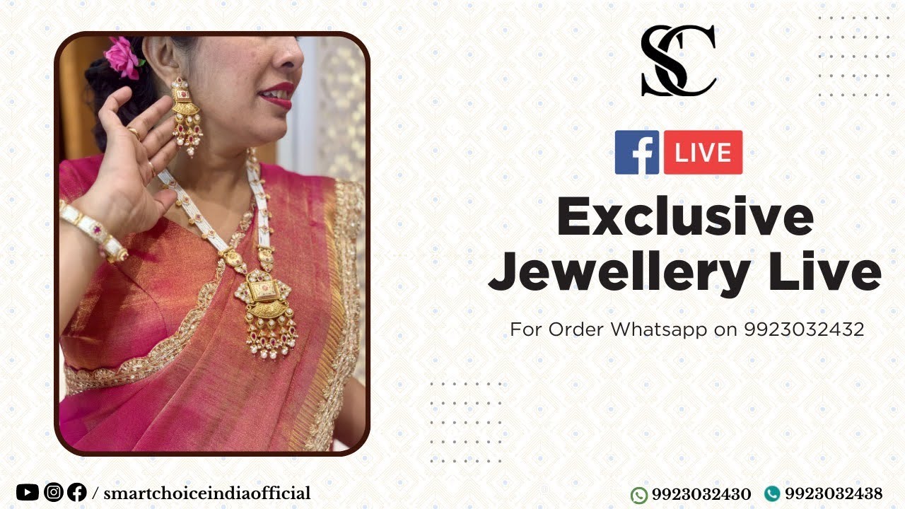Exclusive Jewellery Collection Live | For Booking : 9923032432 | Smart ...