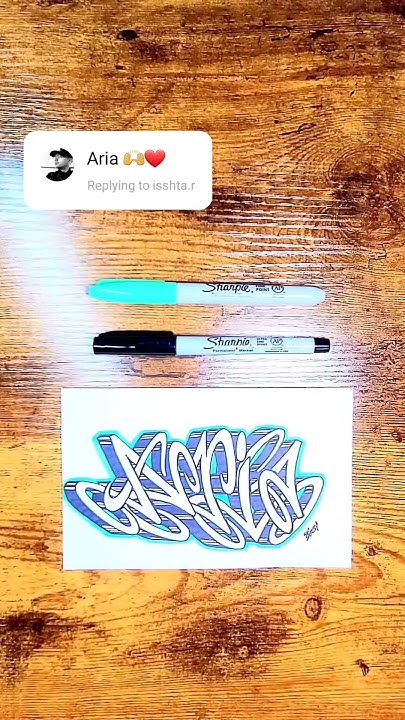 Let me draw your name next. Graffiti Name request "Aria" #graffitiart #namerequest #sharpie ...
