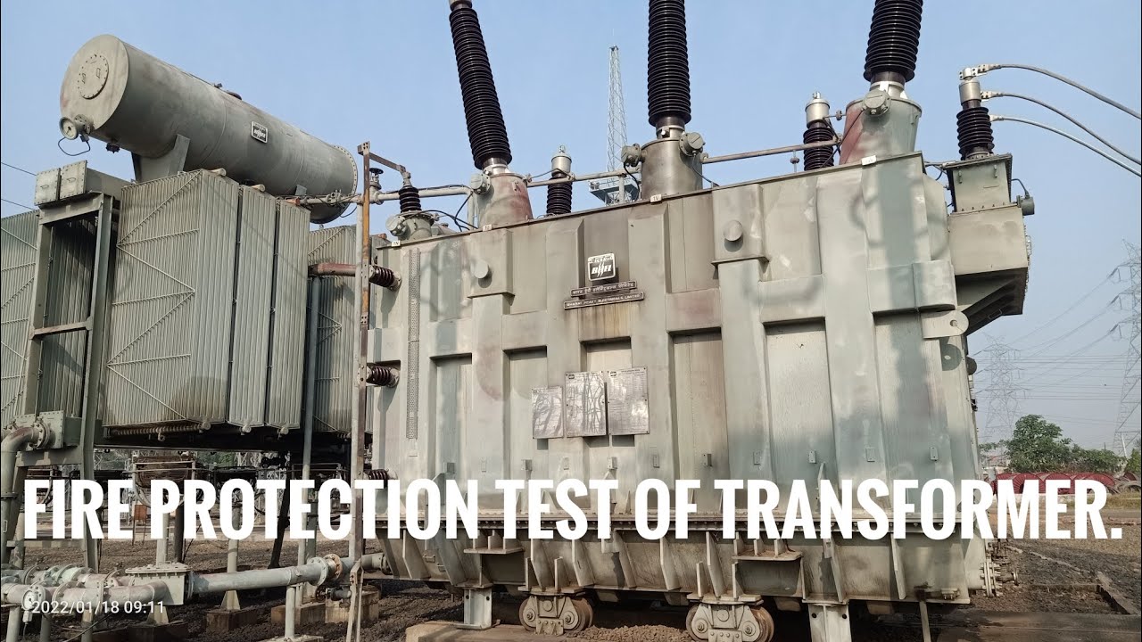 Power Transformer fire protectiontest. - YouTube