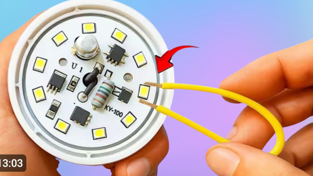 simple trick to repair a lamp at home//How to repair LED bulbs at home ...