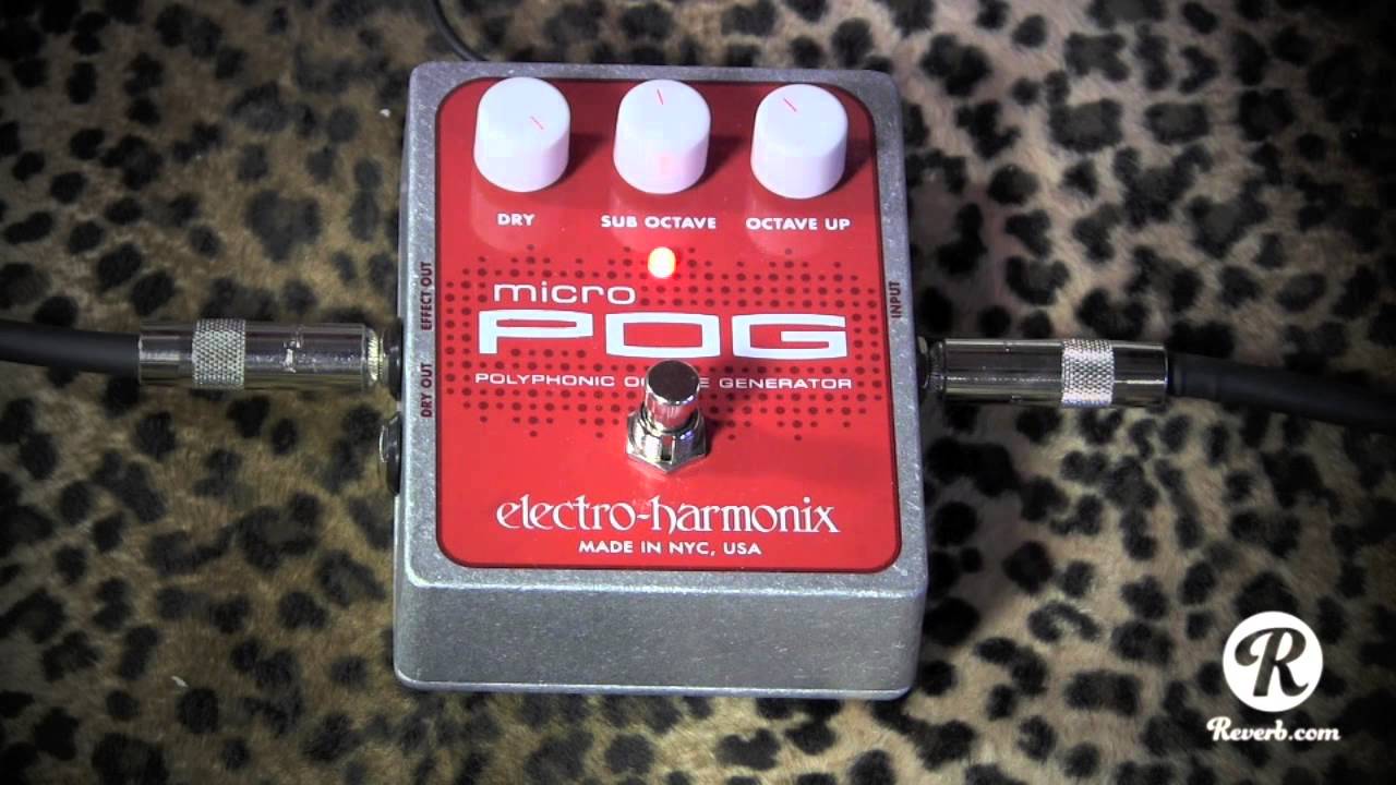 EHX Micro Pog octave and beyond pedal demo with Suhr Pro Series Strat ...