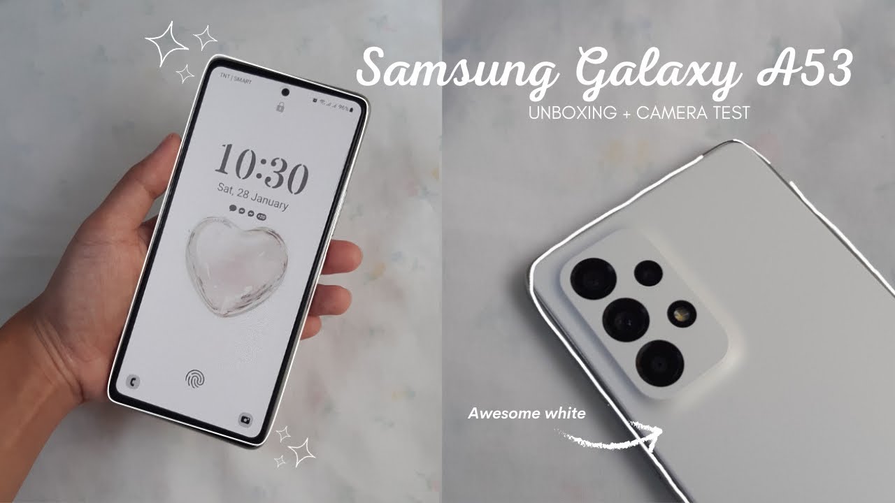 Samsung A53 Awesome White Unboxing + camera test 📷🫧 - YouTube