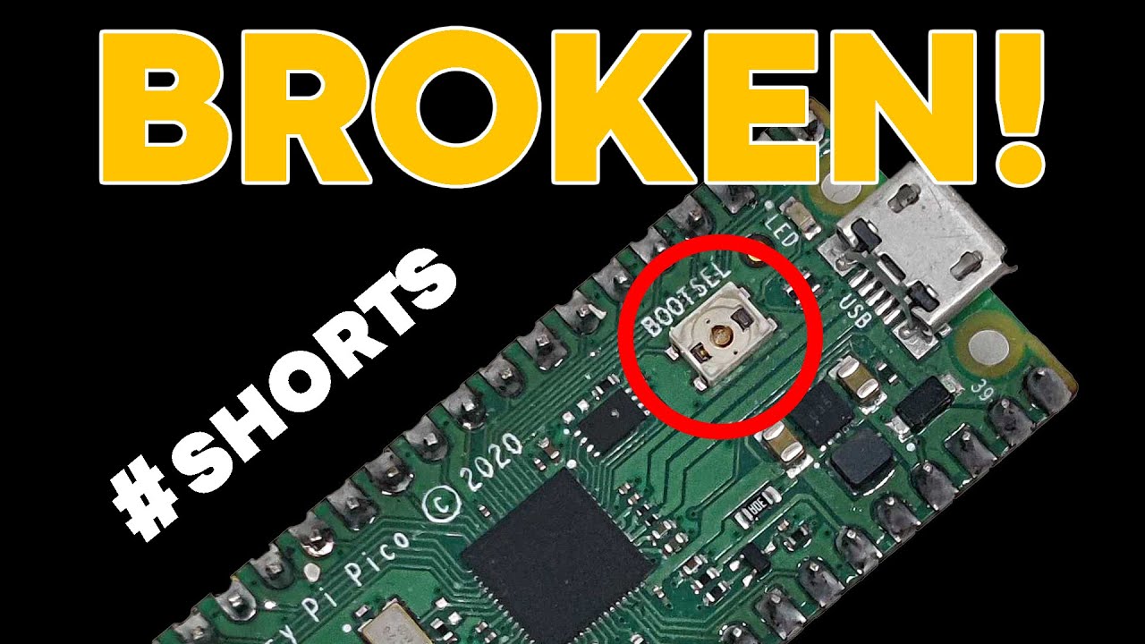 Raspberry Pi Pico Broken BOOTSEL #shorts - YouTube