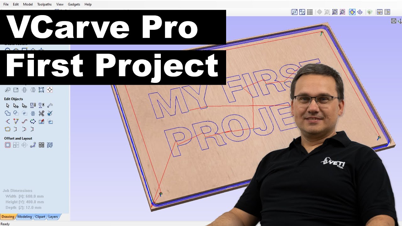 VCarve Pro First Project: Drawing A Sign - YouTube
