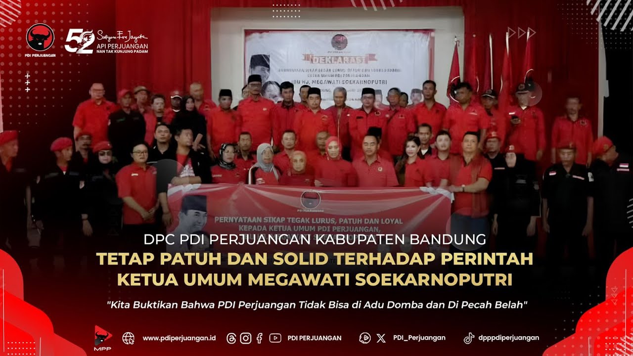 DPC PDI Perjuangan Kab. Bandung Tetap Patuh dan Solid Terhadap Perintah ...