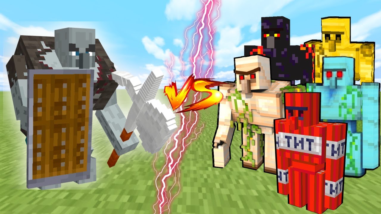 MUTANT VINDICATOR vs ALL GOLEM in Minecraft Mob Battle - YouTube