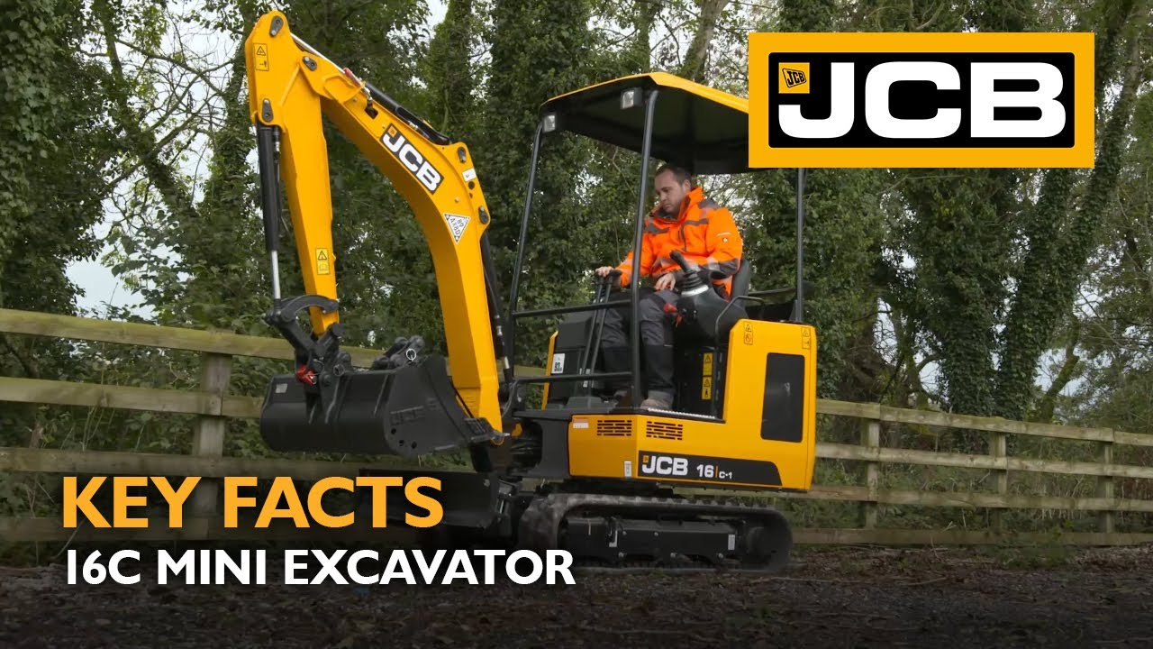 JCB 16C-1 Mini Excavator - Key Facts - YouTube