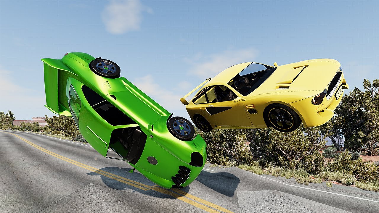 Cars VS Road High Danger Speed Bump #7 - BeamNG Drive - YouTube