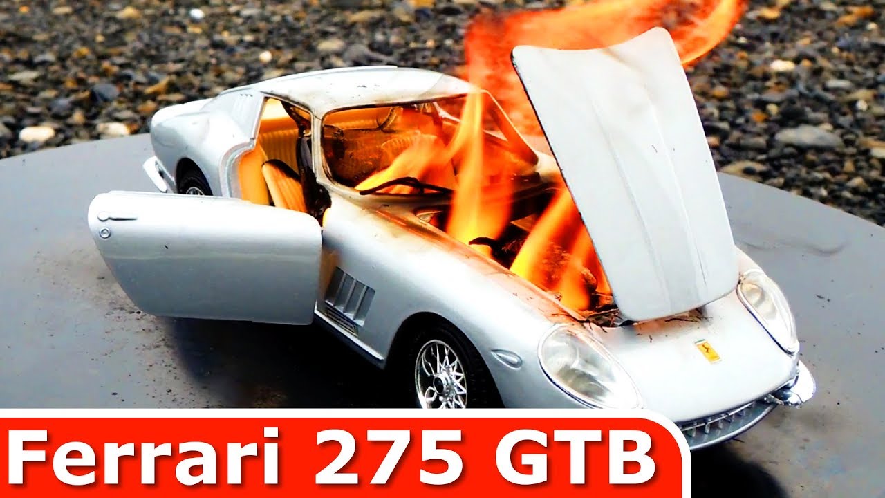 Burning My Ferrari 275 GTB - The Car Is On FIRE - Why? - Just a Model ...