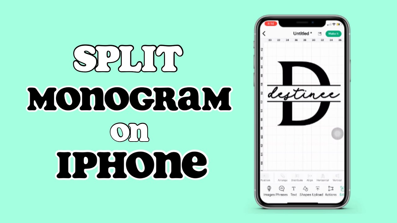HOW TO MAKE A SPLIT MONOGRAM IN DESIGN SPACE!! - YouTube