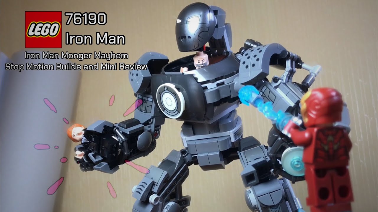 Lego 76190 Iron man Monger Mayhem Stop Motion Building and Mini Review ...