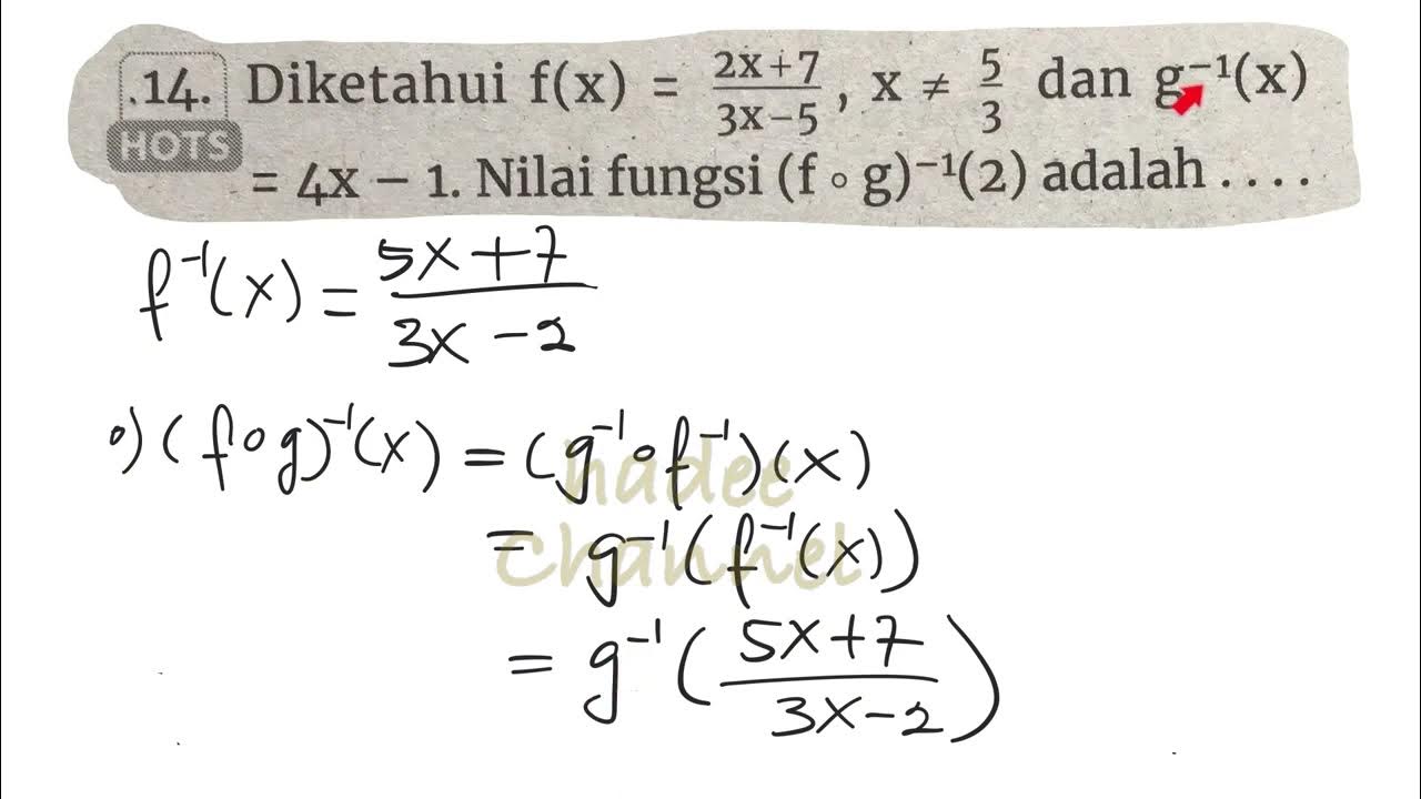 Diketahui F x 2x 7 3x 5 dan G x 4x 1 nilai Fungsi fog 2 Adalah diketahui-f-x-2x-7-3x-5-dan-g-x-4x-1-nilai-fungsi-fog-2-adalah