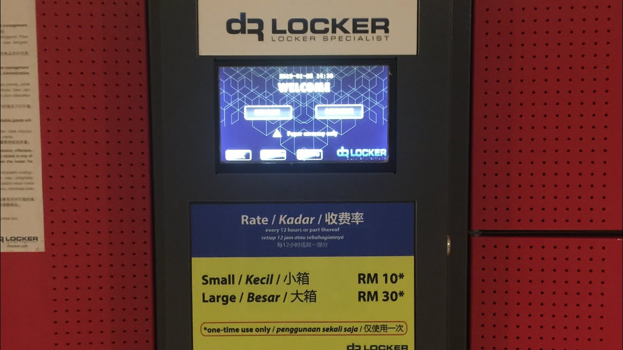 Baggage Locker @Mall in Malaysia #Kuala Lumpur Ceria - YouTube