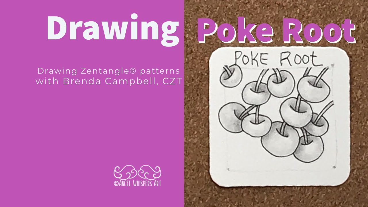 Zentangle® Patterns | Angel Whispers Art | Poke Root - YouTube