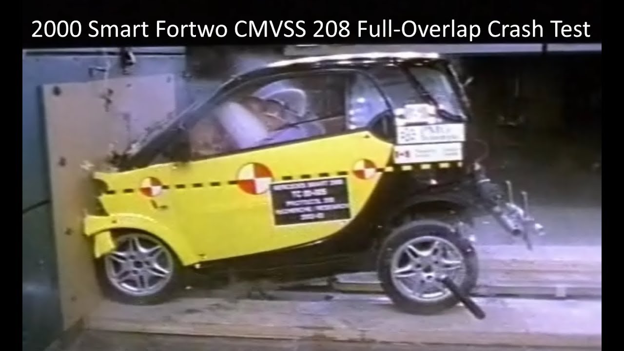 2000-2007 Smart Fortwo CMVSS 208 Frontal Crash Test (30 Mph) - YouTube