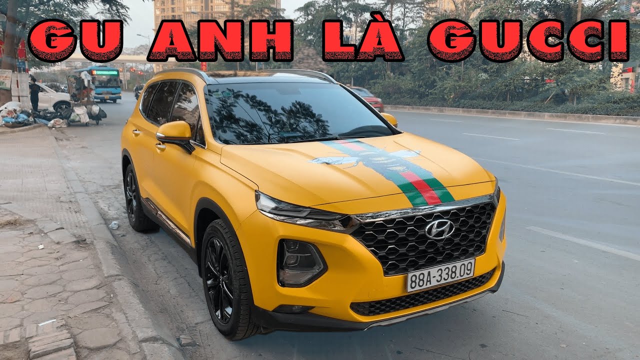 SANTAFE DÁN FULL VÀNG TEM GUCCI | TeckWrap | WrapStudio - YouTube