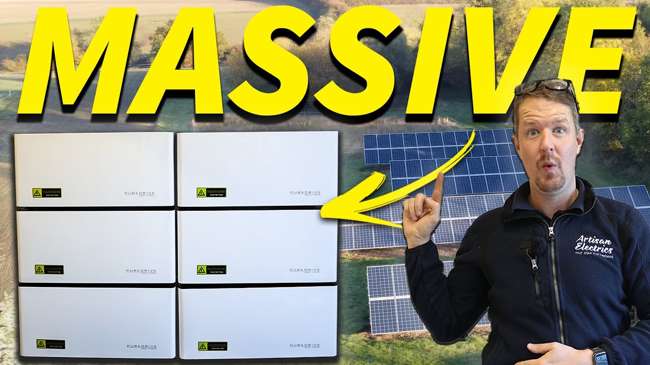 PureDrive 23kWh Three Phase Home Battery Storage Install - YouTube