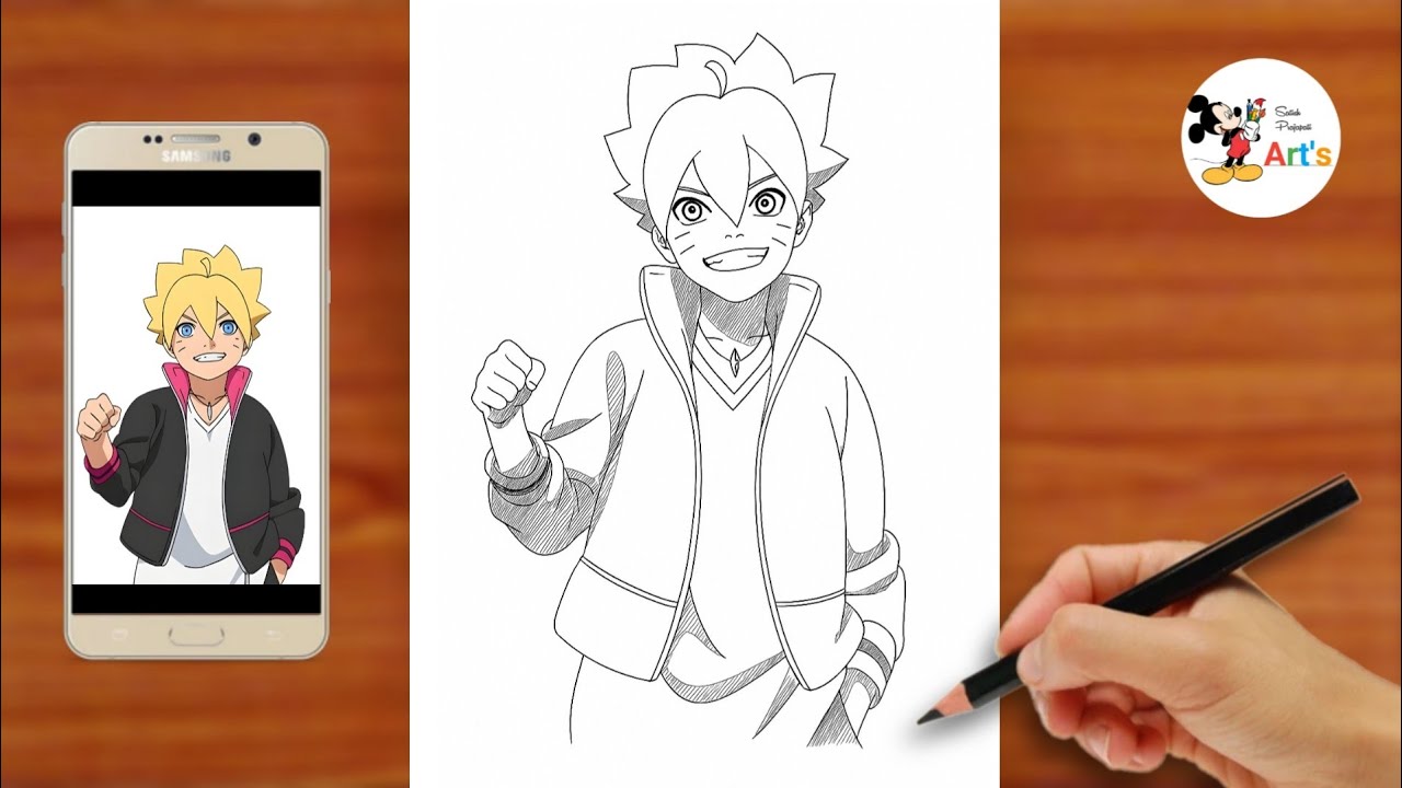 How To Draw BORUTO Uzumaki Drawing || Very Easy Anime Drawing Step By ...