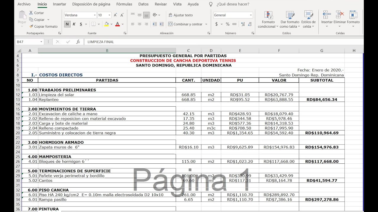 Curso de Presto 8.9 : Crear obra nueva, crear partidas, y crear ...