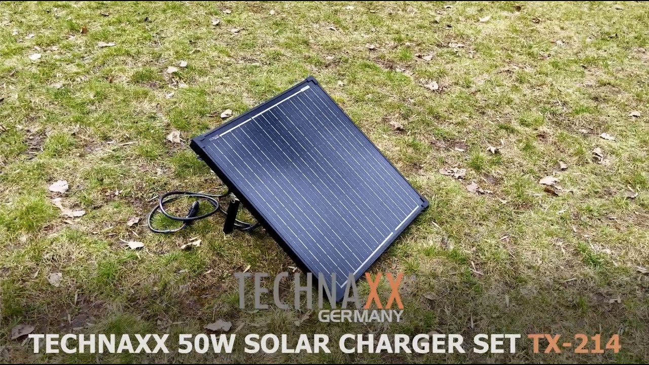 TECHNAXX 50W SOLAR CHARGER SET TX-214 (English) - YouTube