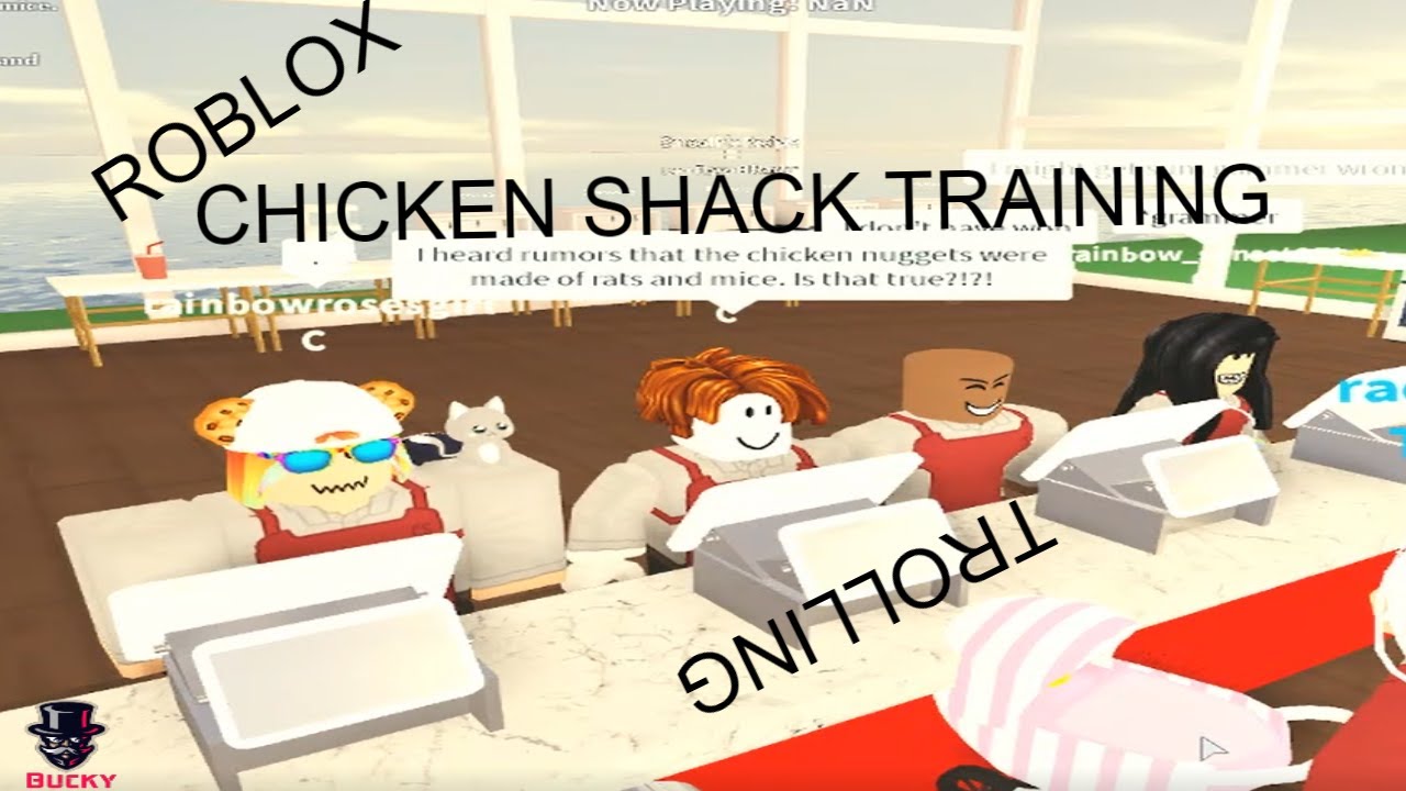 TROLLING AT ROBLOX CHICKEN SHACK TRAININGS - YouTube