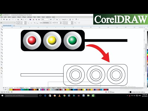 Points Design in Coreldraw | Signal Light डिजाइन आठ मिनट में सीखें ...