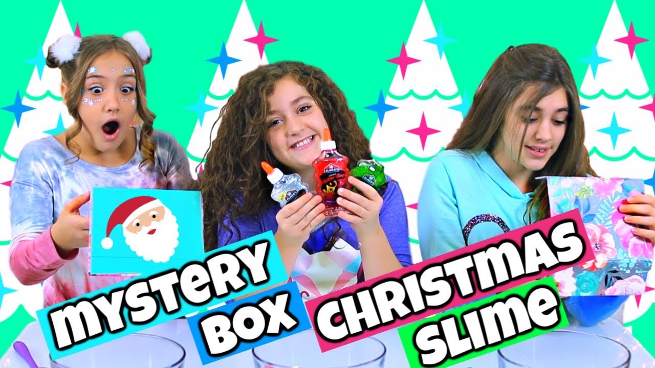 Mystery Box Christmas Slime Challenge!! - YouTube