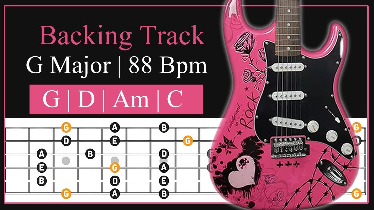 G Major Guitar Backing Track | 88 bpm - YouTube