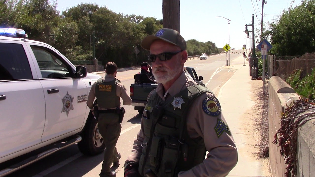 PARK RANGER PULLS UP ACTING HOSTILE! Grover Beach, California. - YouTube